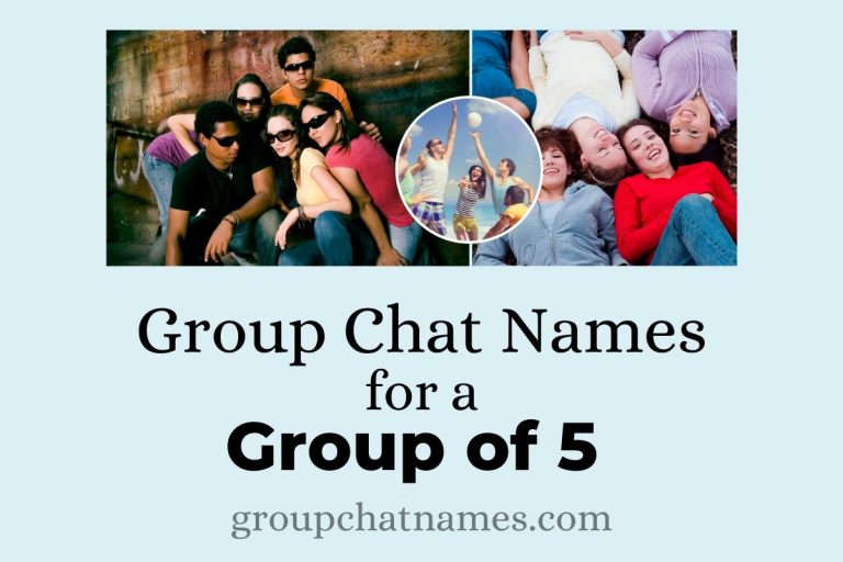207 Group Chat Names for a Group of 5