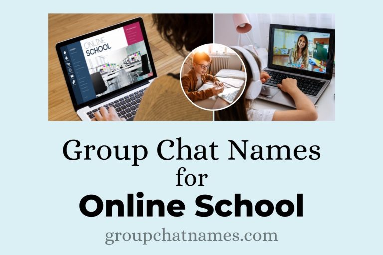168 Group Chat Names for Online School That Sizzle