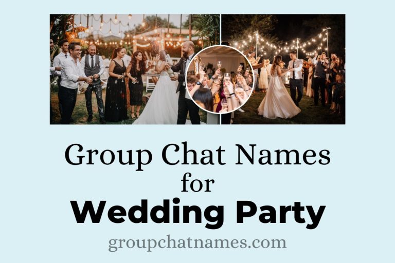 346 Group Chat Names for Wedding Party For Non-Stop Fun
