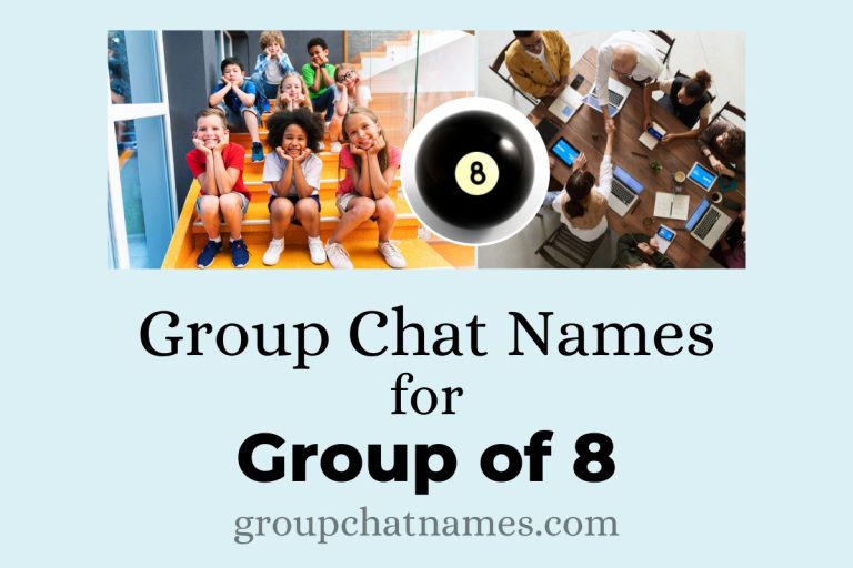 289 Group Chat Names for Group of 8 To Capture Every Quirk